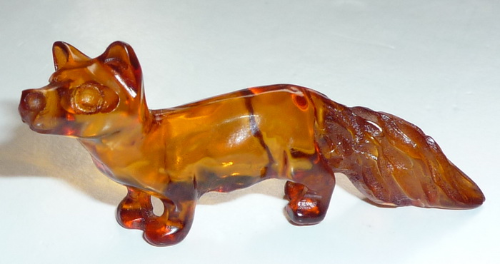 Bernstein Tier Figur, Fuchs.