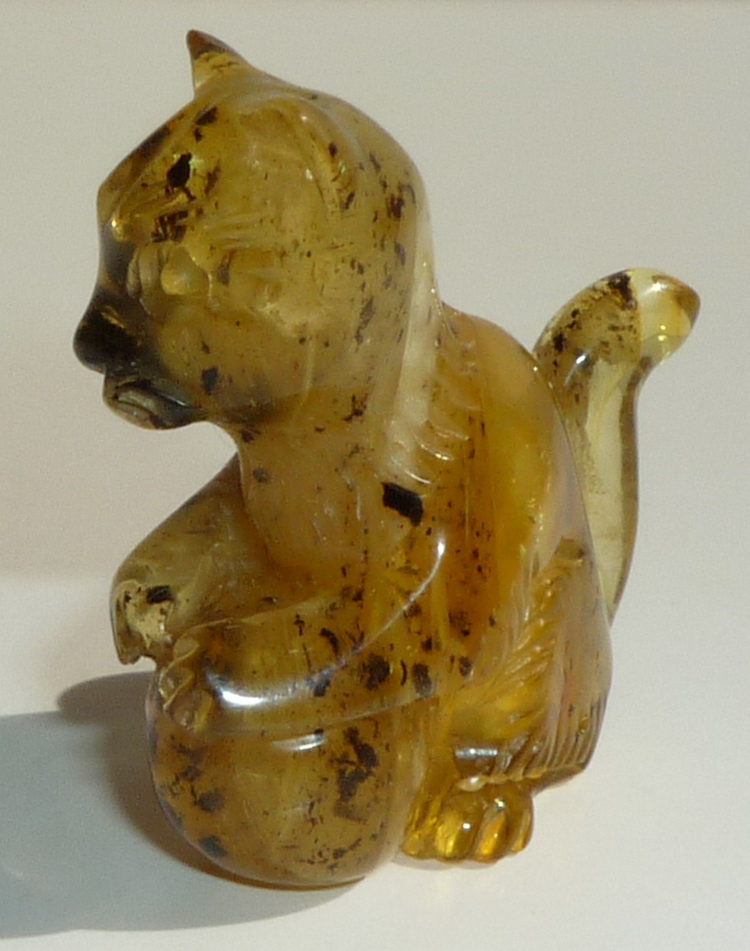 Katze, Kater, Kätschen Bernstein, Kunst, Handarbeit, Tier.
