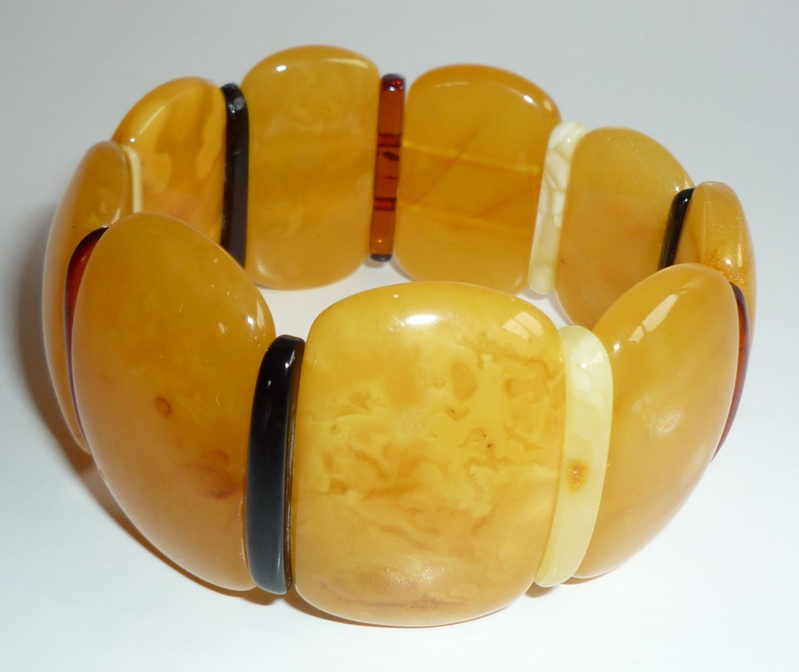 Gelber Bernstein, Armband, yellow butter amber wristlet, Naturbernstein ...